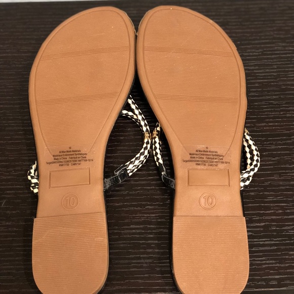 Mossimo Supply Co. | Shoes | Nwot Mossimo Black And Gold Metallic Rope ...